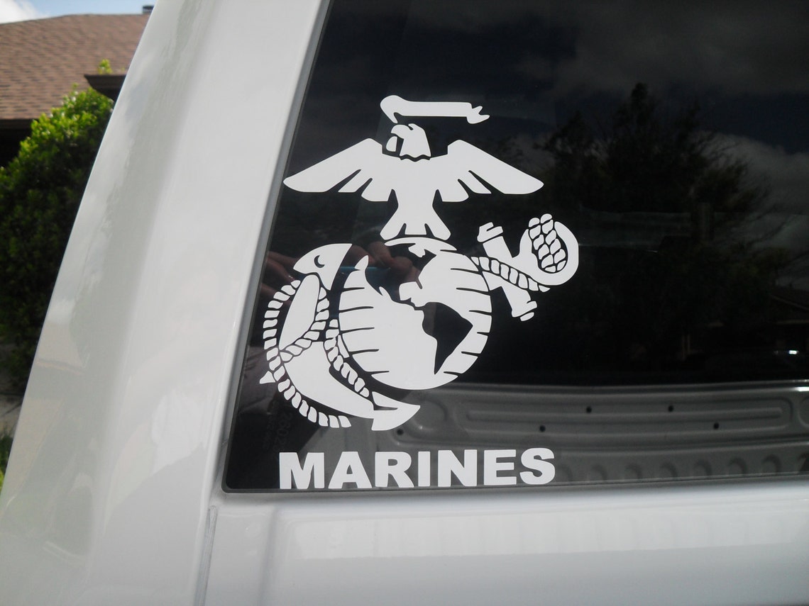 Marine Corps Decal For Cars Usmc Ts Military Decals Etsy