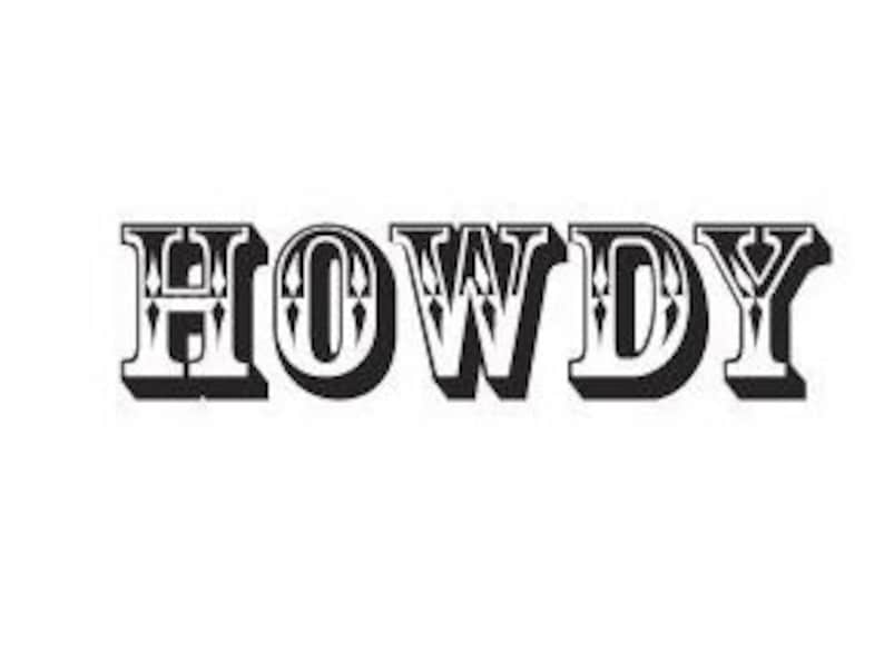 Howdy Vinyl Wall Decal Hello Wall Decals Western Wall Decal | Etsy