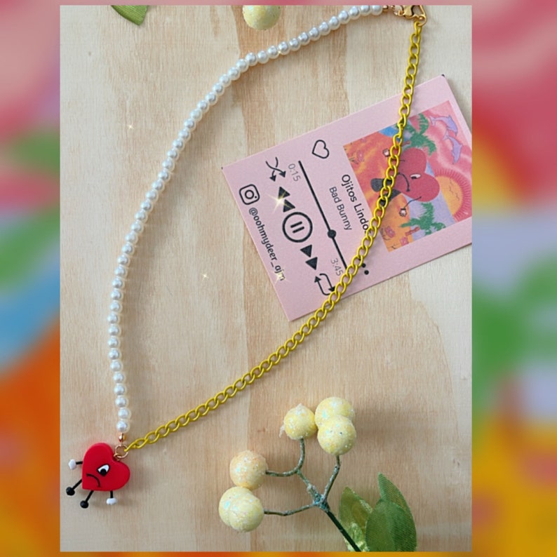 Bad Bunny Inspired Necklace - Etsy
