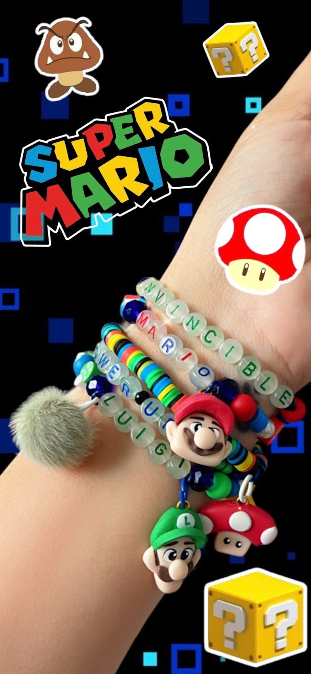 Super Mario Bros. Inspired Bracelets - Etsy