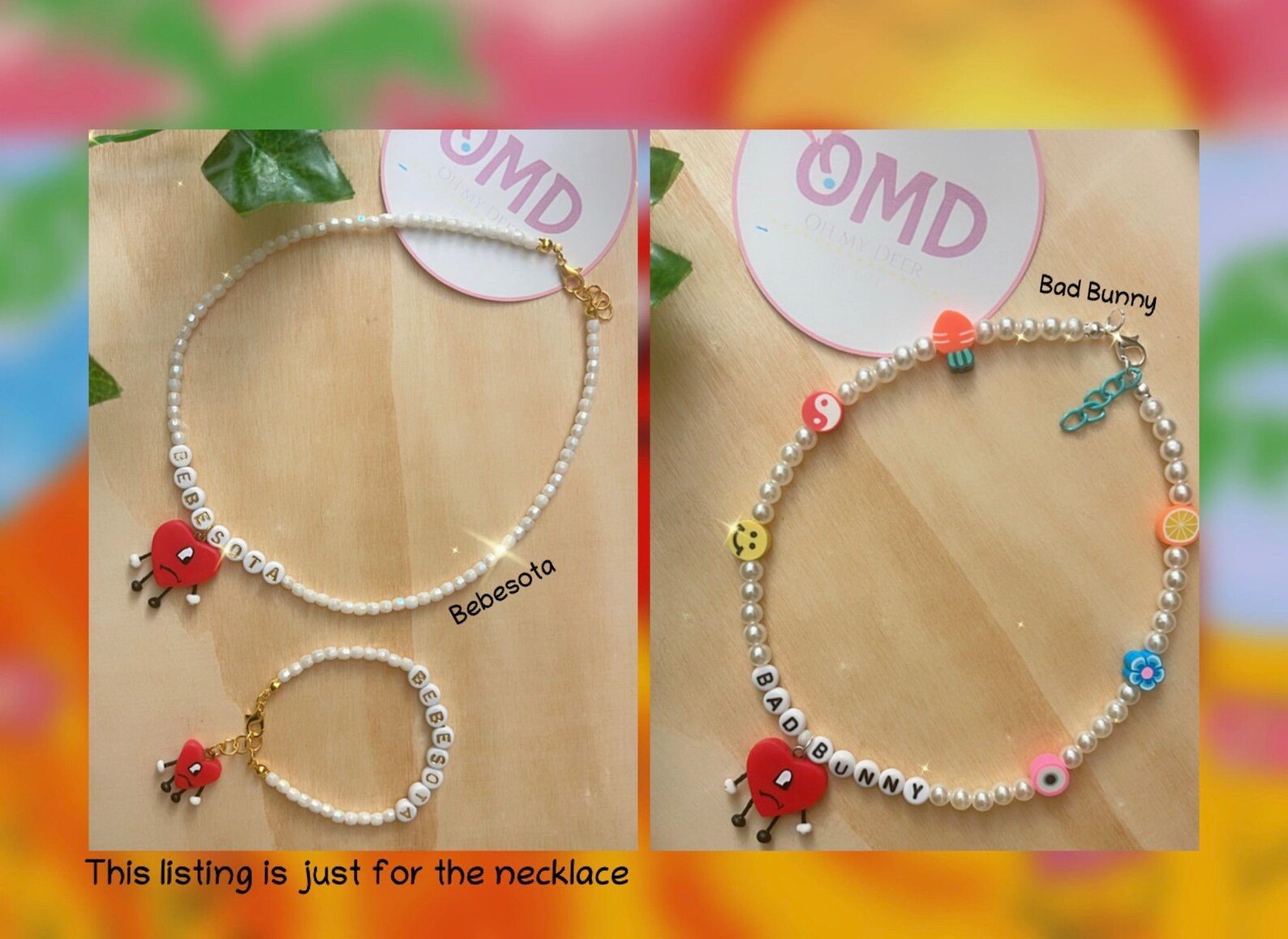 Bad Bunny Inspired Necklace - Etsy
