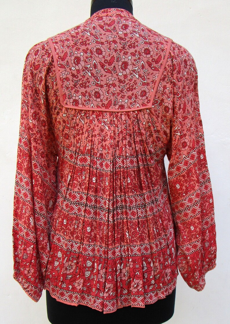 Daily Wear Rayon Printed Blouse and Tops Collared Neckline - Etsy