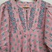 Summer Pink Booty Printed Cotton Long Maxi Dress Henley Neckline With ...