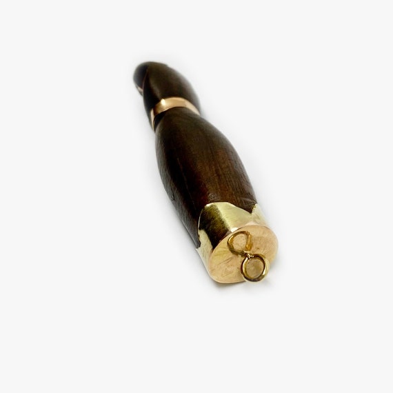 Antique Figa, 14K Gold, Carved Wood, 1950s, Mano Fico… - Gem