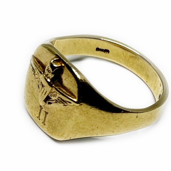 Reserved For Stuart Vintage 9ct Gold Army Regiment Si… - Gem