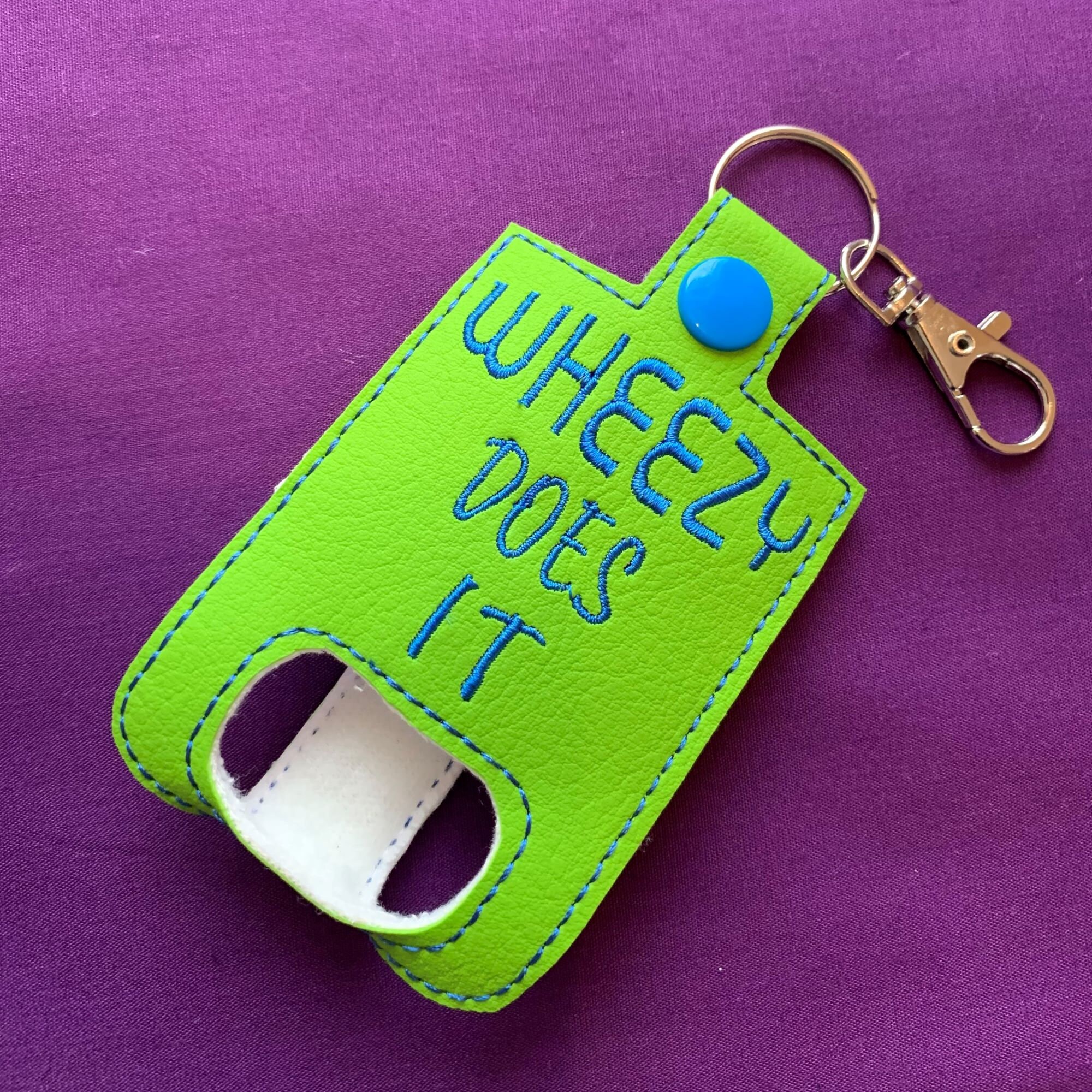 Embroidered Humorous Asthma Inhaler Holder WHEEZY DOES | Etsy