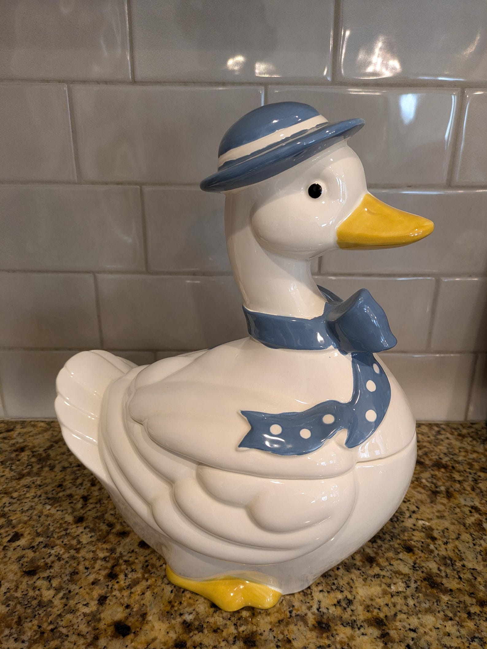 Vintage French Cottage Country Duck Goose Cookie Jars Canister Set of 4 ...