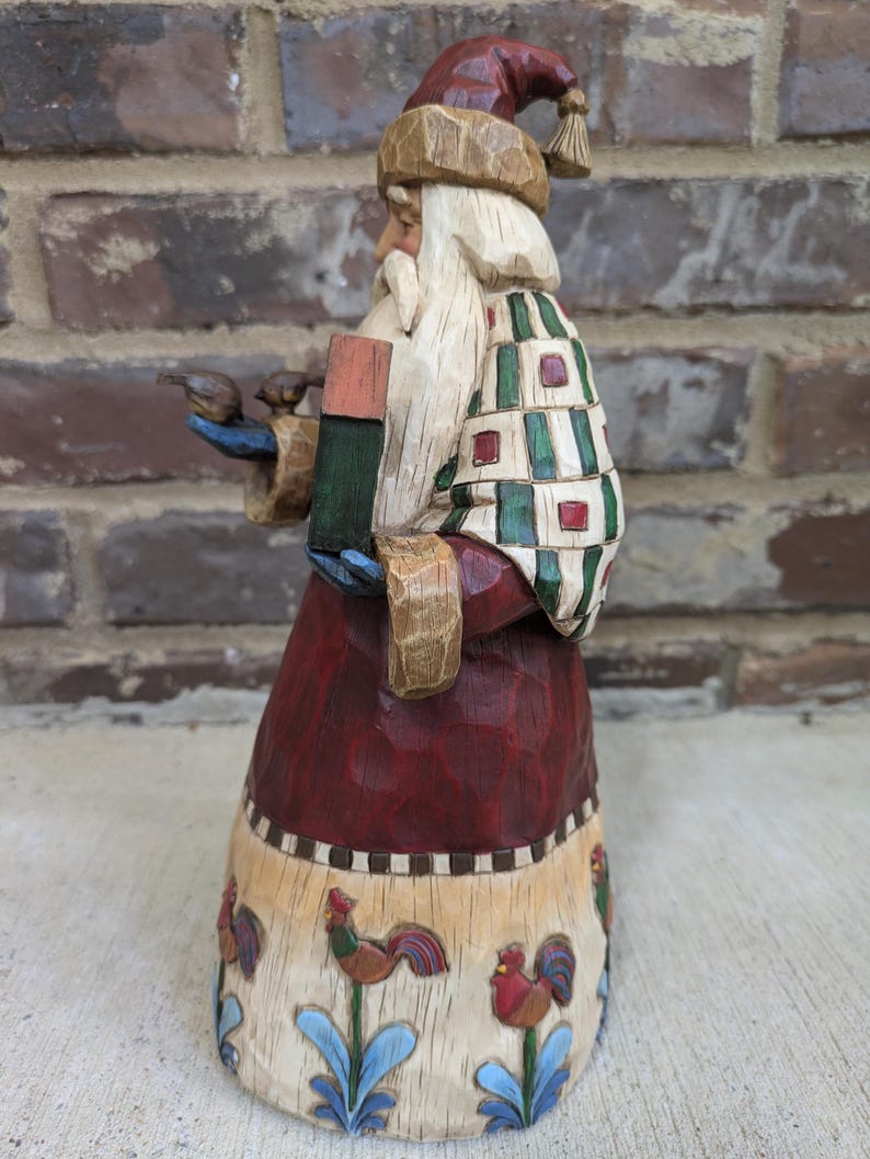 Jim Shore Heartwood Creek Santa 2002 Enesco Santa Claus With Birds and ...