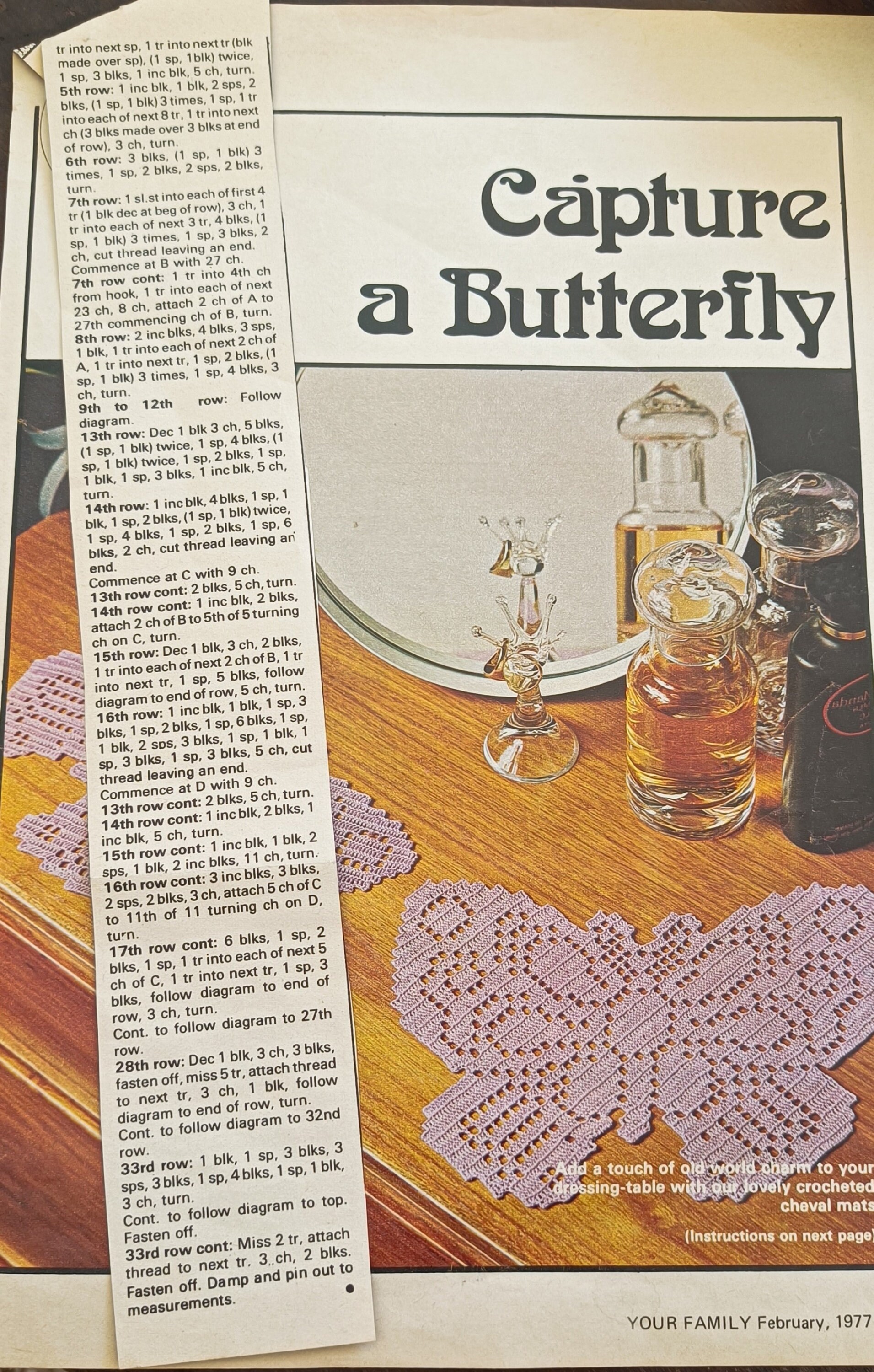 Filet Crochet Butterfly Pattern PDF Instant Download - Etsy