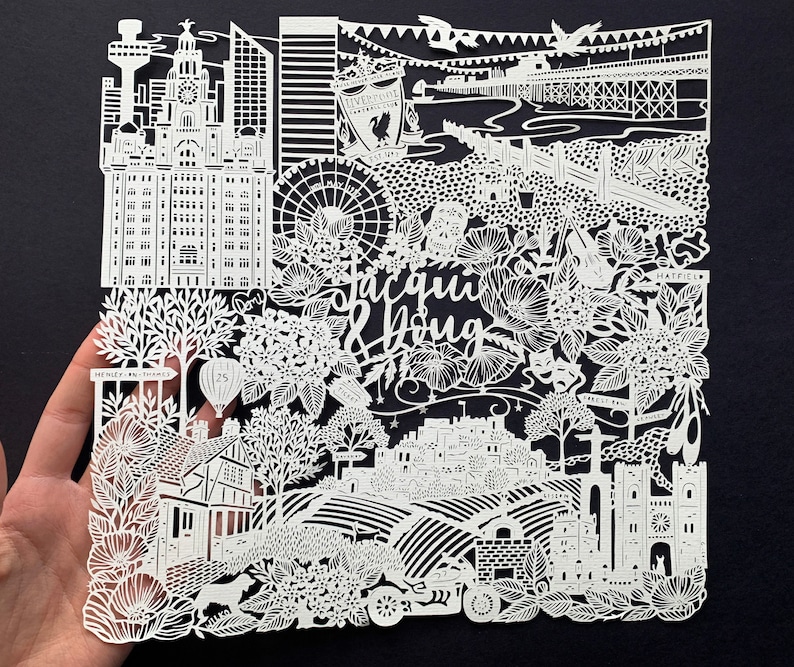 Bespoke Square Papercut Art Commission - Etsy