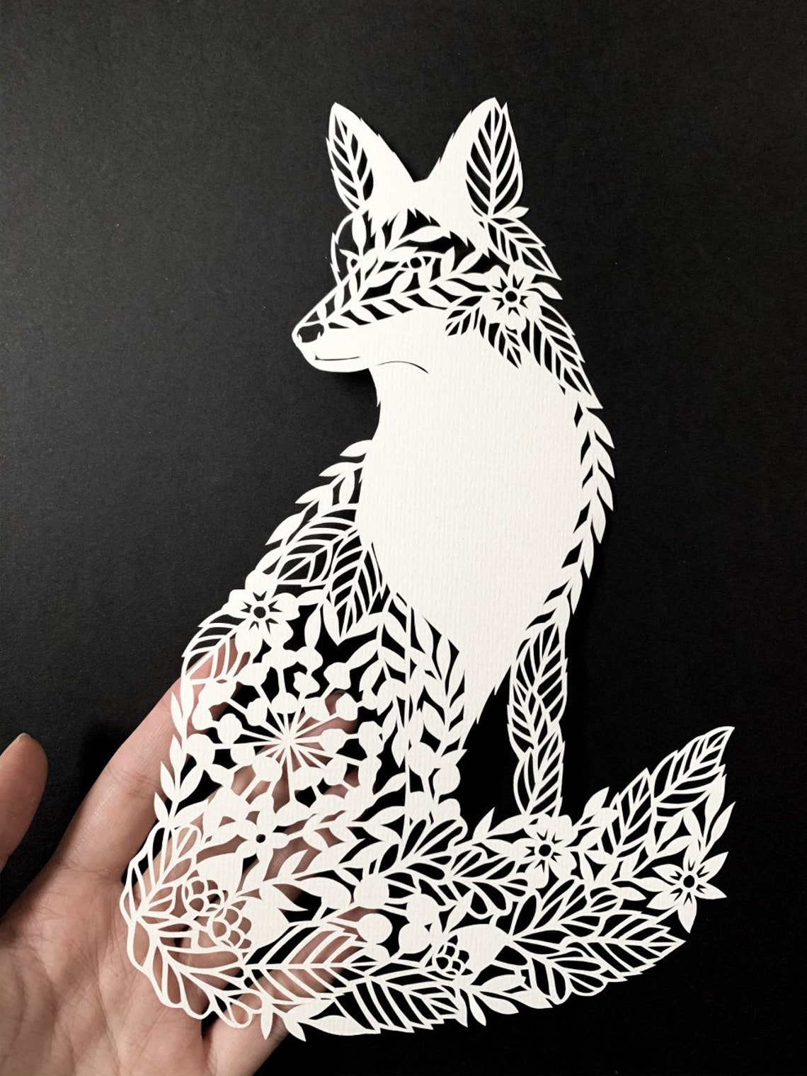 Autumn Fox Papercut Template PDF for Handcutting & SVG for Silhouette ...