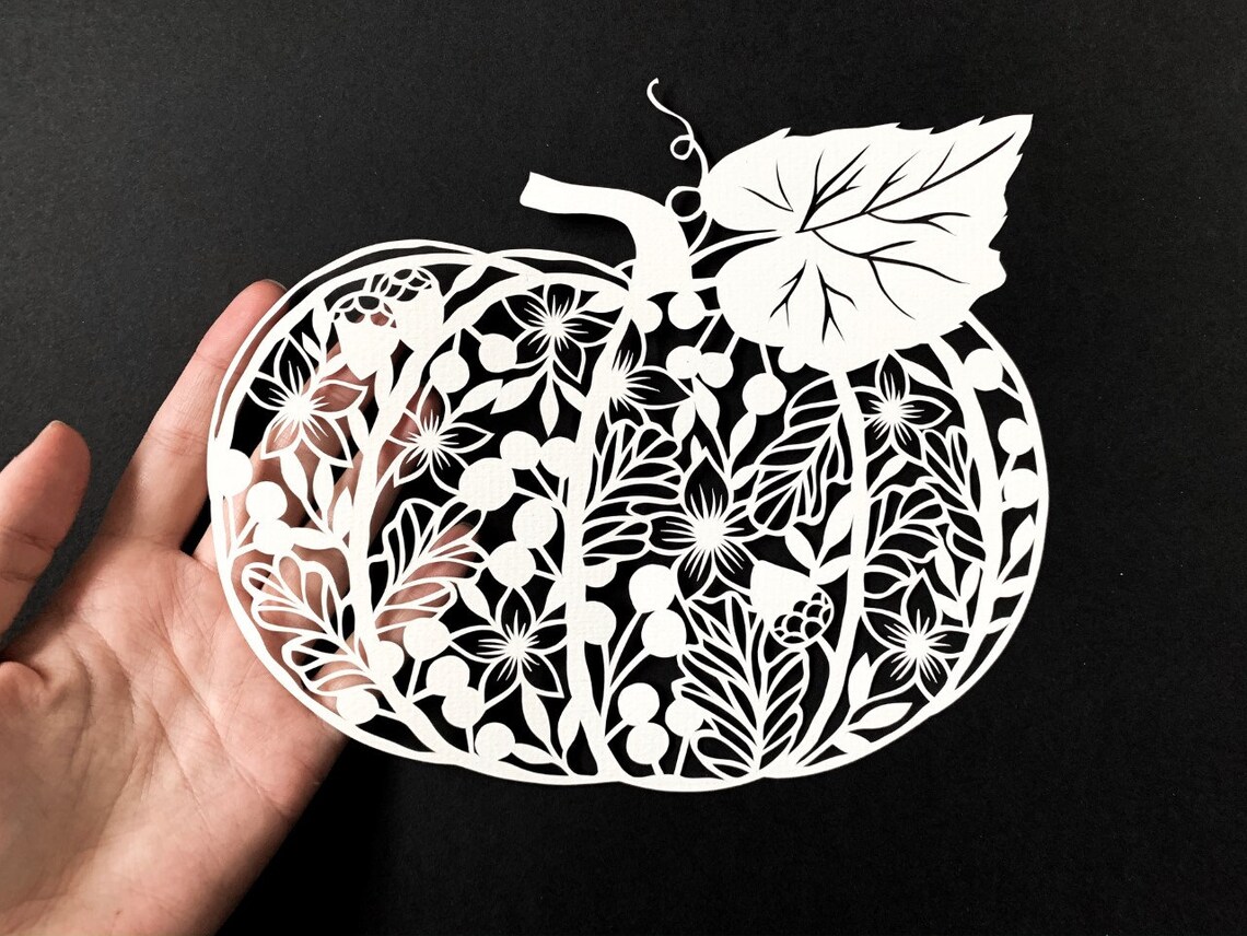 Pumpkin Papercut Template | Etsy