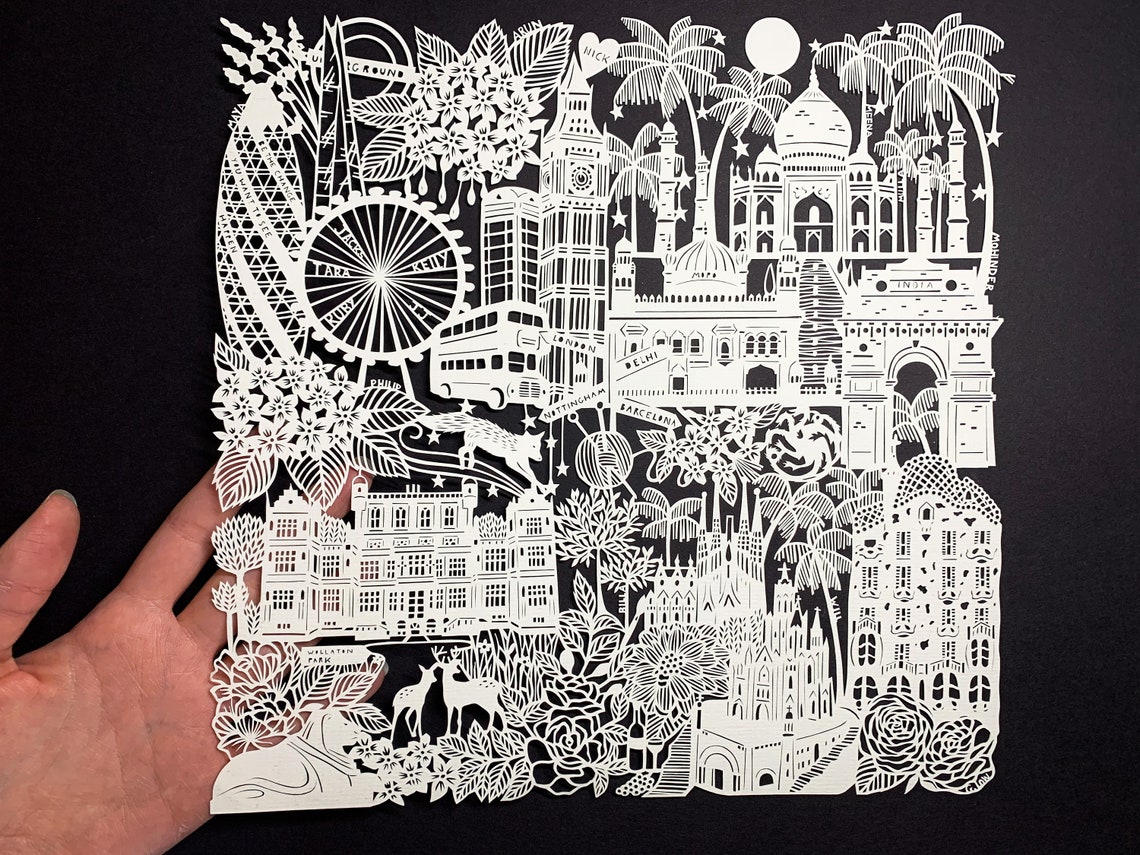 Bespoke Square Papercut Art Commission - Etsy