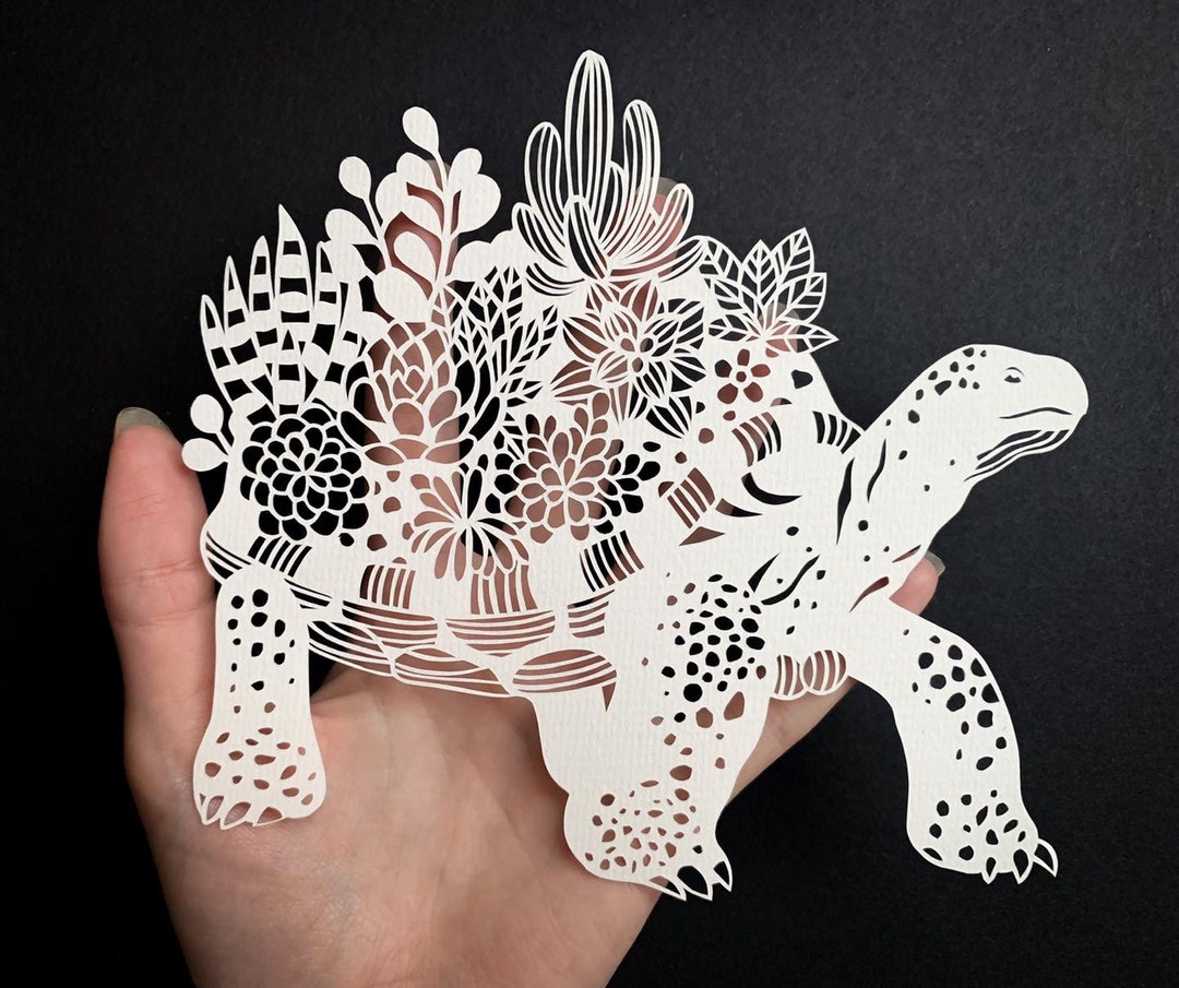 Turtle Papercut Template - Etsy