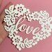Floral Love Heart Papercut Template Valentine's Day PDF for Handcutting ...