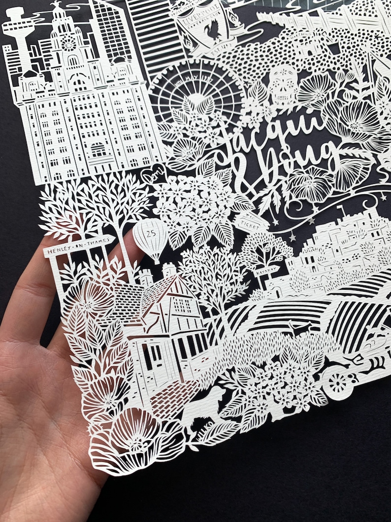 Bespoke Square Papercut Art Commission - Etsy