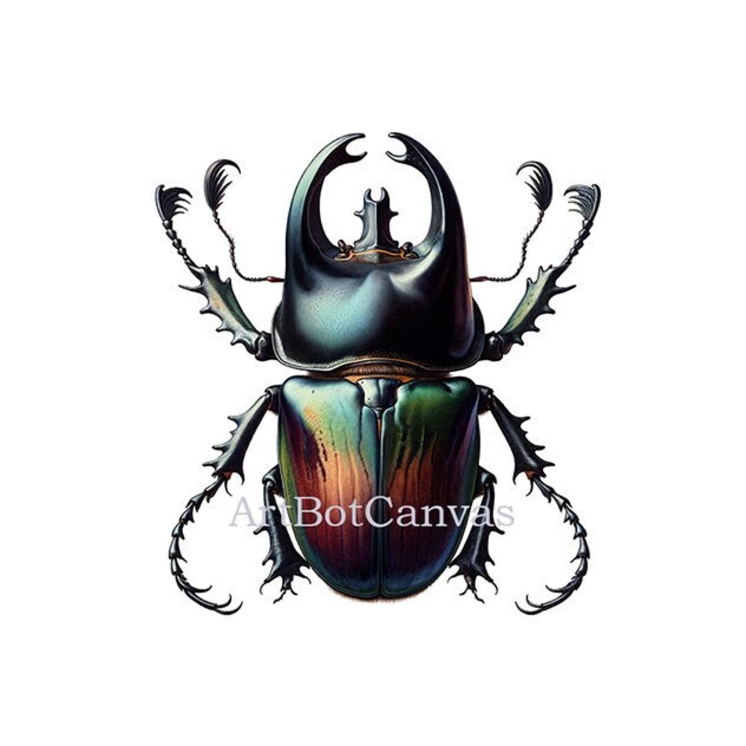 Hercules Beetle Insect, Vintage Style Printable Image, DIY Crafts, PNG ...
