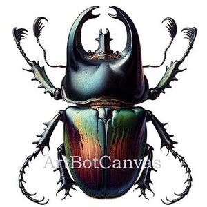 Hercules Beetle Insect, Vintage Style Printable Image, DIY Crafts, PNG ...