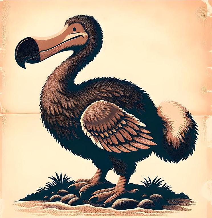 The Extinct DODO Bird of Mauritius Island, Printable Vintage Style ...