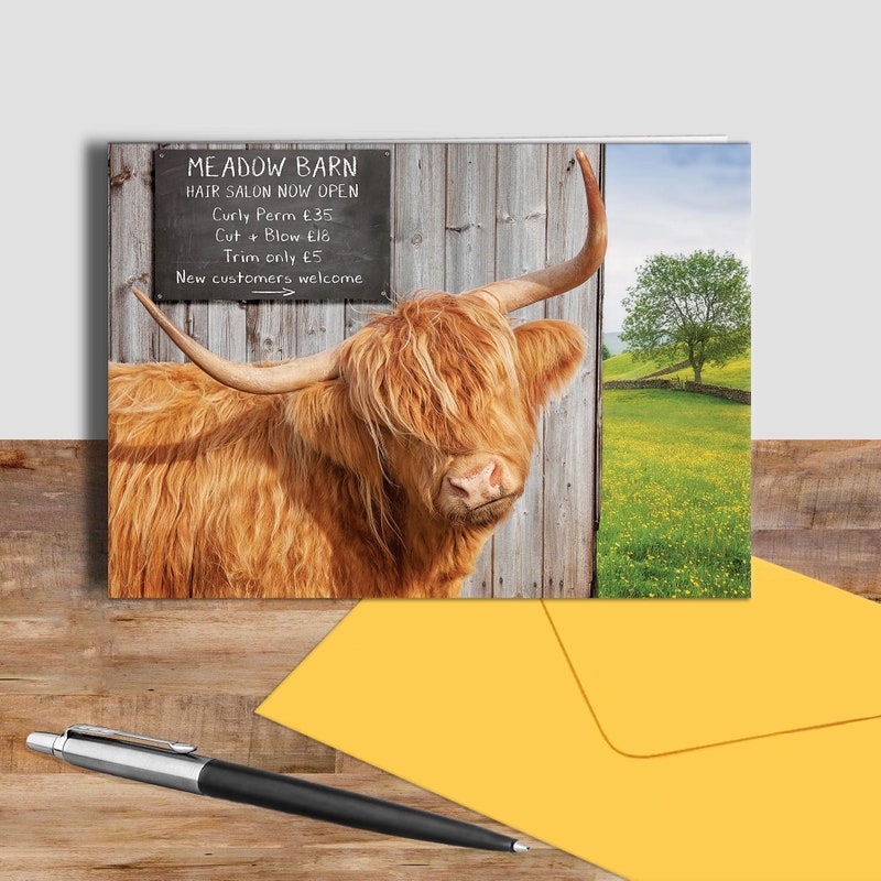 Cow Card - Etsy