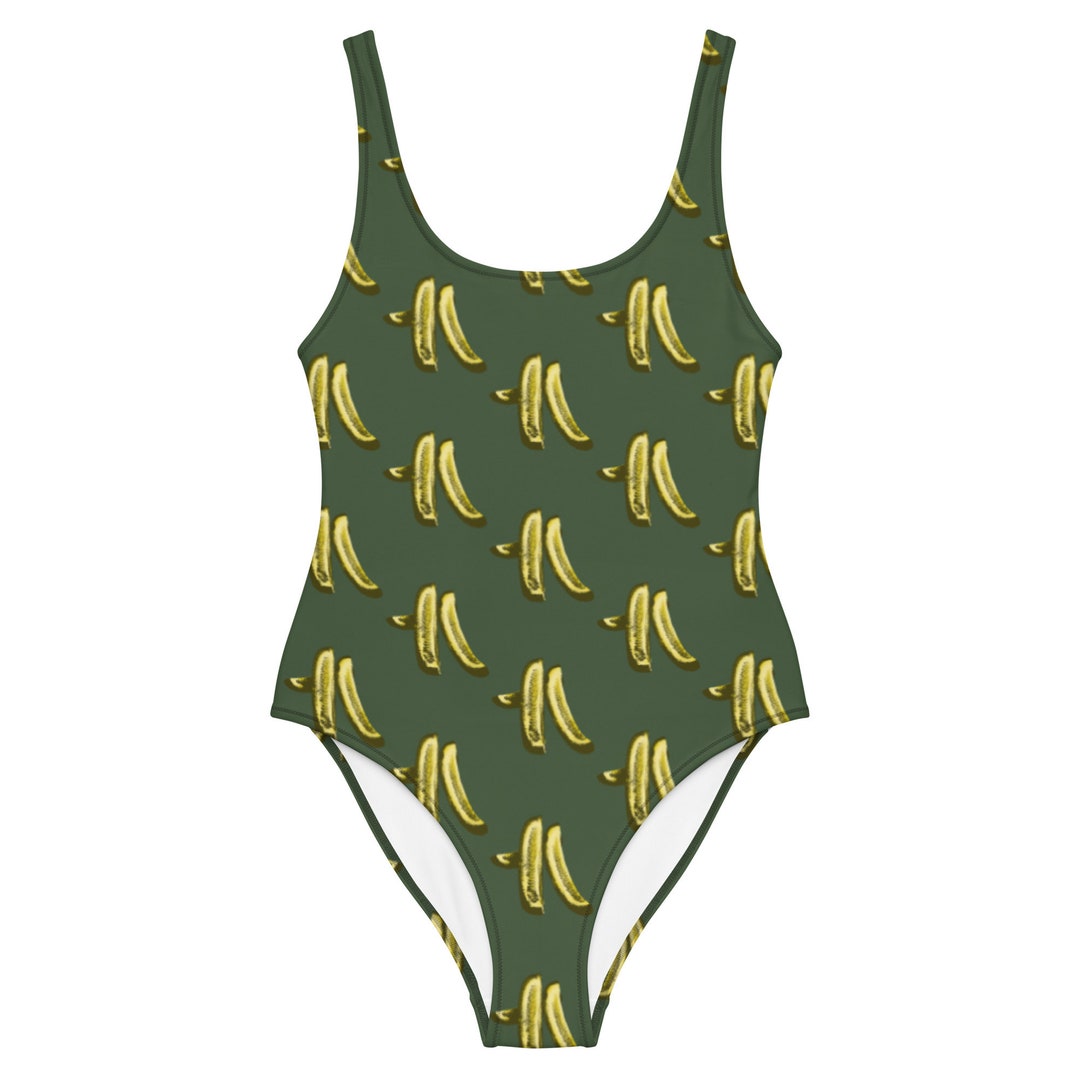 Pickles One-piece Swimsuit, Pickle Enthusiast Bathing Suit With Pickle ...