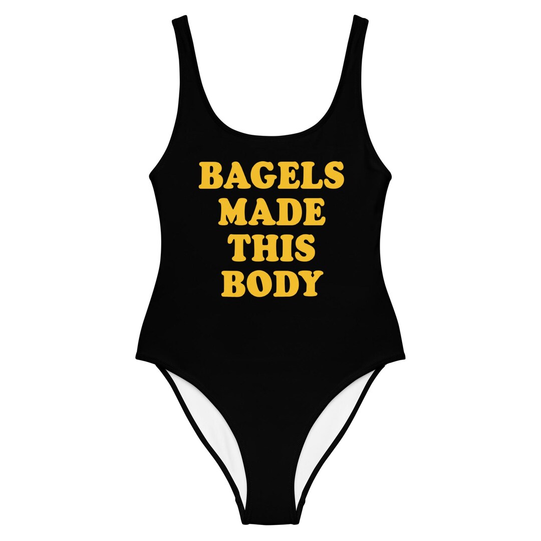 Bagels Made This Body One-piece Swimsuit, Funny Swimsuit With Funny ...
