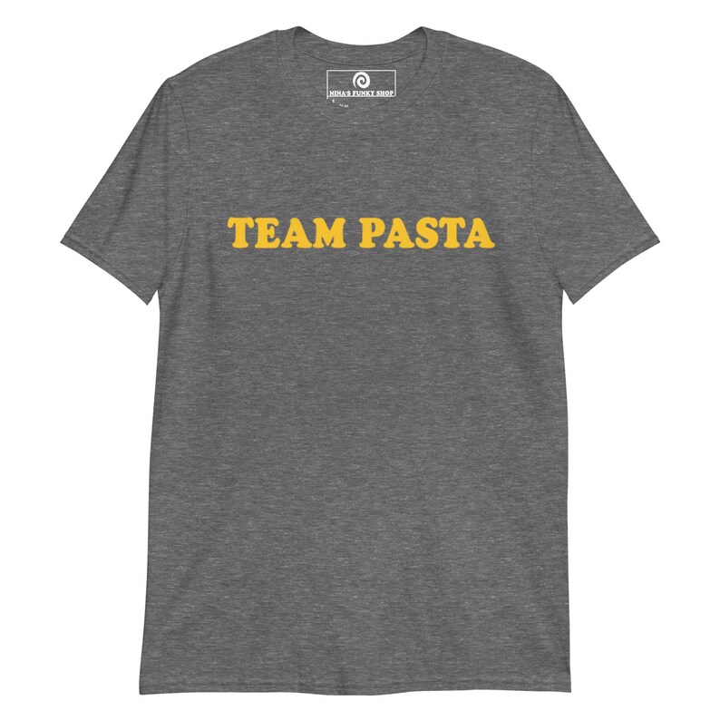 Team Pasta T-shirt, Unisex T-shirt for Foodies Shirt Design, Pasta ...