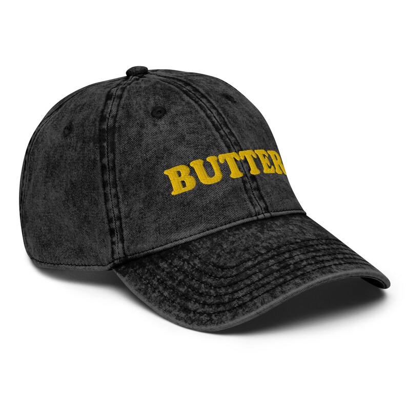 Butter Vintage Dad Hat, Unisex Embroidered Hat, Funny Food Hat, Butter ...