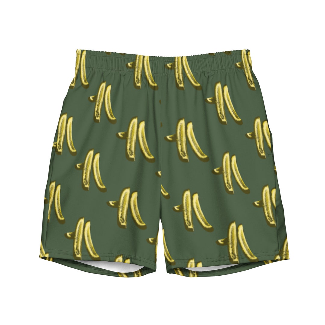 Pickles Recycled Swim Shorts With Pickle Pattern Funny Men's Bathing ...