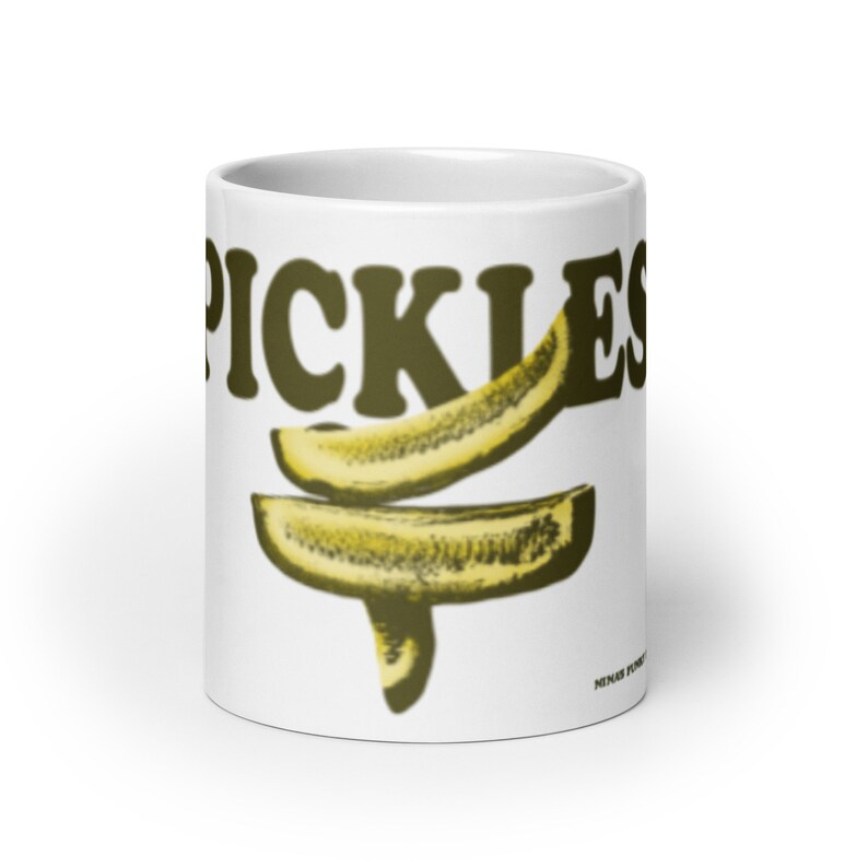 Pickles Mug, Unique Hand Drawn Pickles Design Mug, Pickle Lover Gift ...
