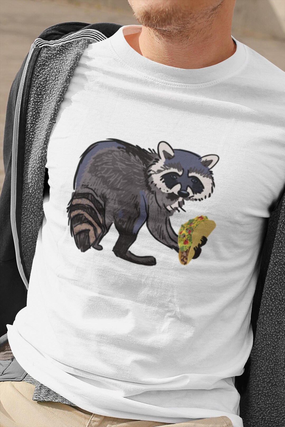 Raccoon Taco T-shirt, Unisex Funny Food Shirt, Taco Lover Shirt ...