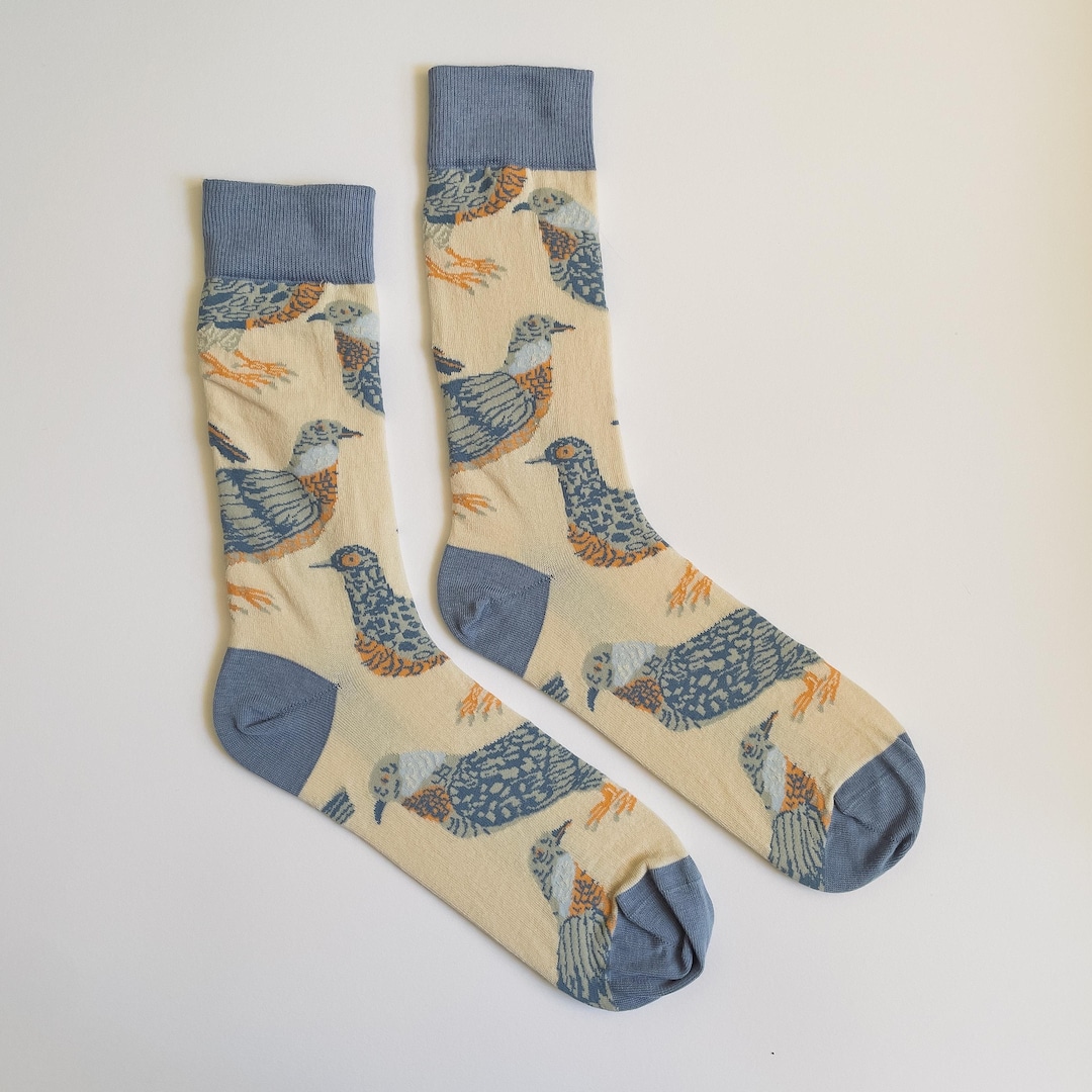 Pigeons Socks, Unisex, Luxury Combed Cotton Socks, Bird Watcher, Men ...