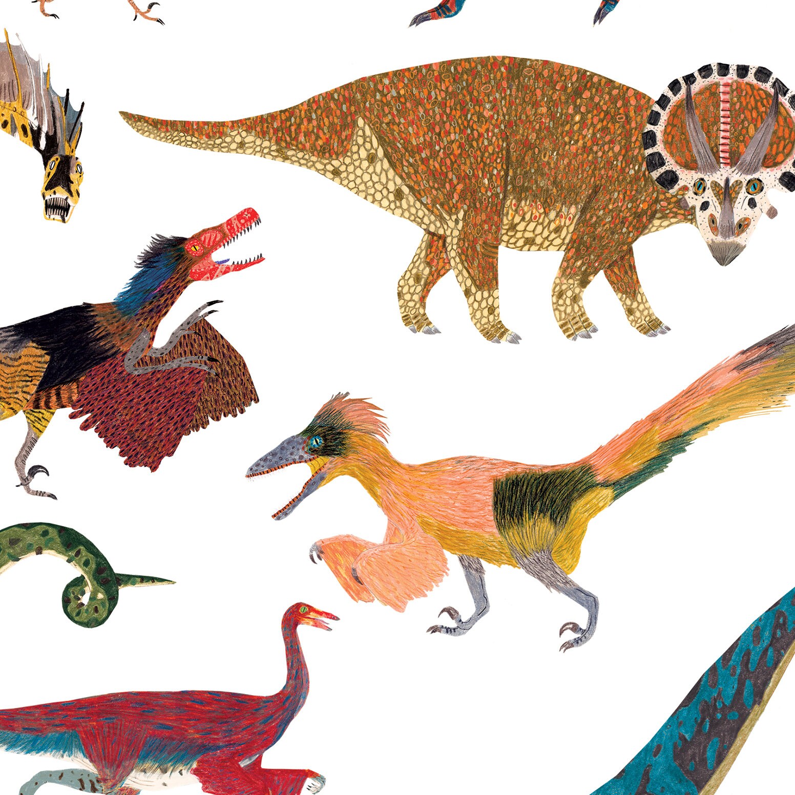 Dinosaurs Fossils Print, Dinosaur Decor, Kids Decor, Dinosaur Present ...