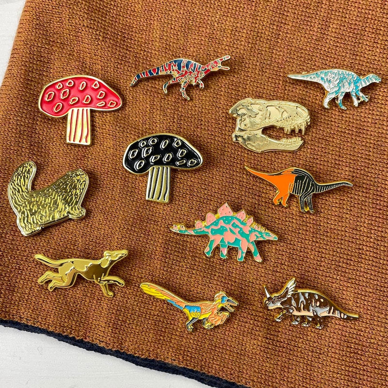 Dinosaur Cat Pin - Etsy UK