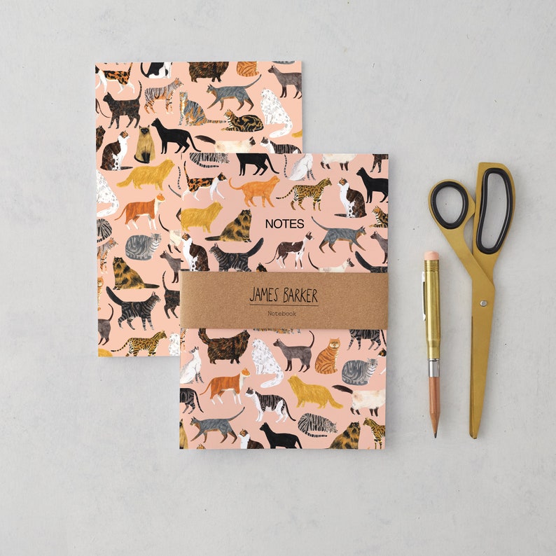 Cat Notebook A5 Notebook Stationery Exercise Book Cat - Etsy UK
