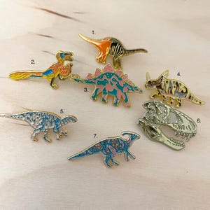 Dinosaur Enamel Pin Set, Dinosaur Pin Badges, Dinosaur Badge, Hat Pin ...