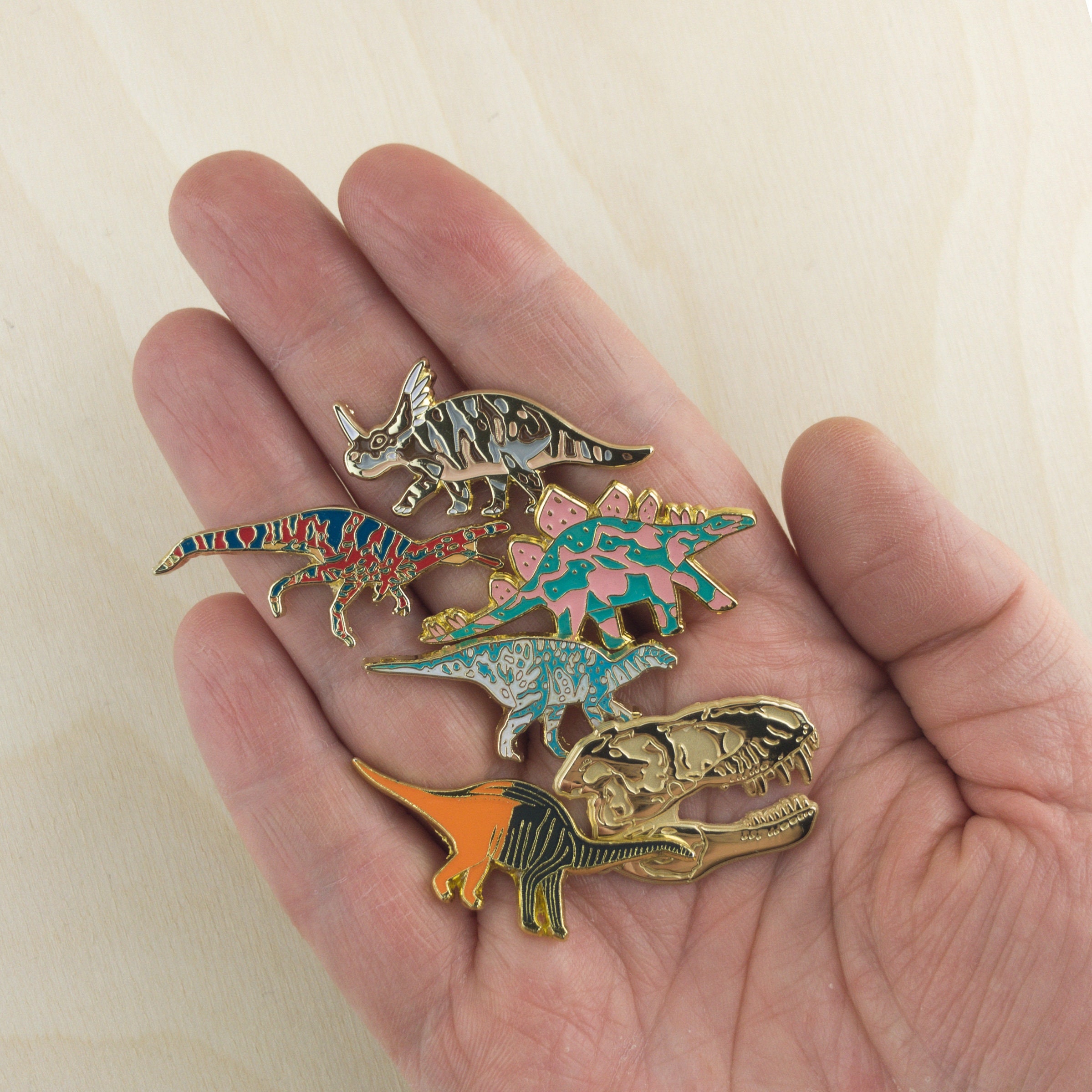 Dinosaur Enamel Pin Styracosaurus Dinosaur Pin Badges - Etsy