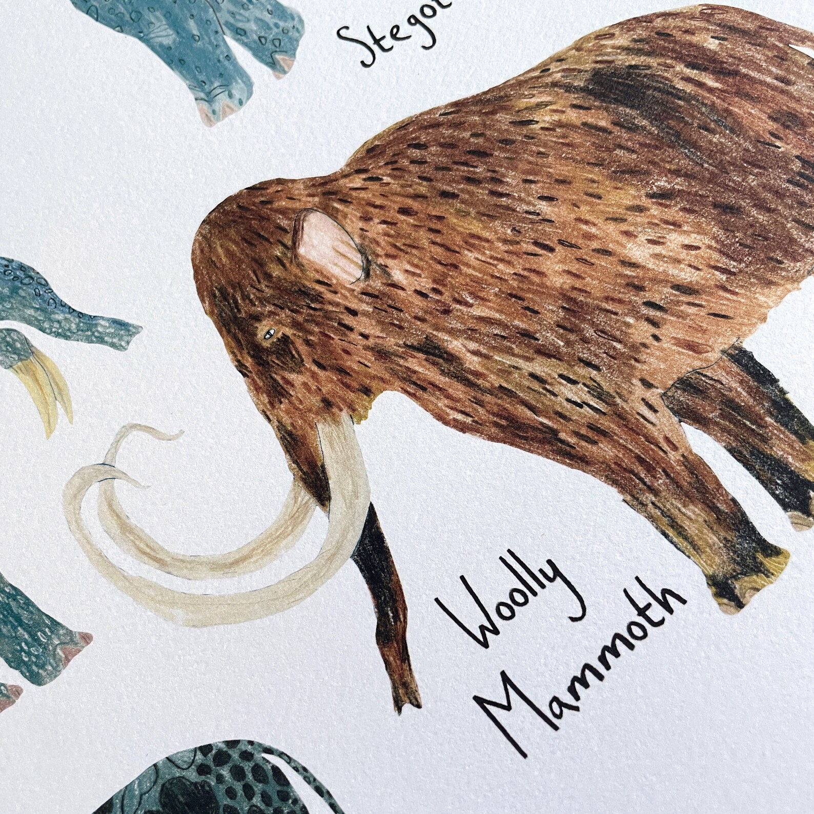 Prehistoric Elephant Wall Art Extinct Planet Print - Etsy