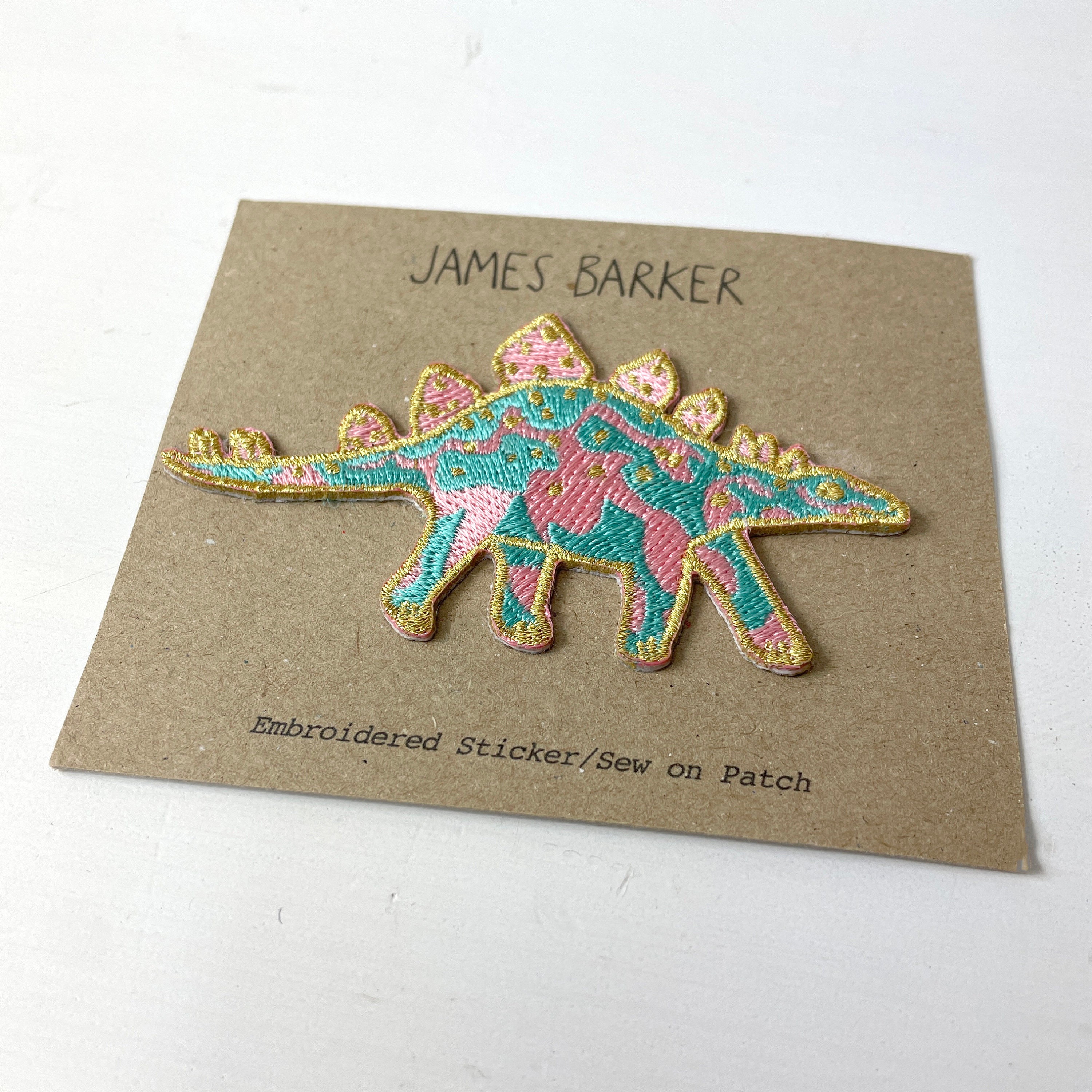 Dinosaur Embroidered Patch Stegosaurus Sew on Patch - Etsy UK
