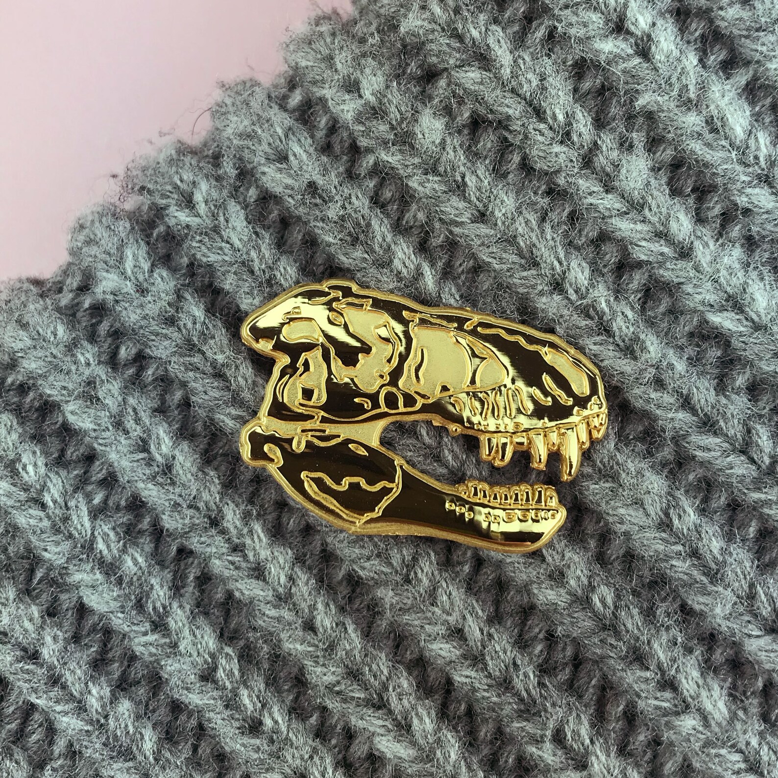 T Rex Skull Enamel Pin Dinosaur Pin Dino Brooch | Etsy