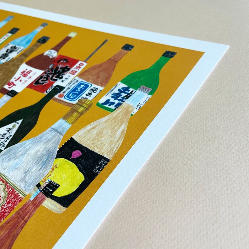 Sake Set Print Japanese Wall Art Food and Drink Kitchen - Etsy