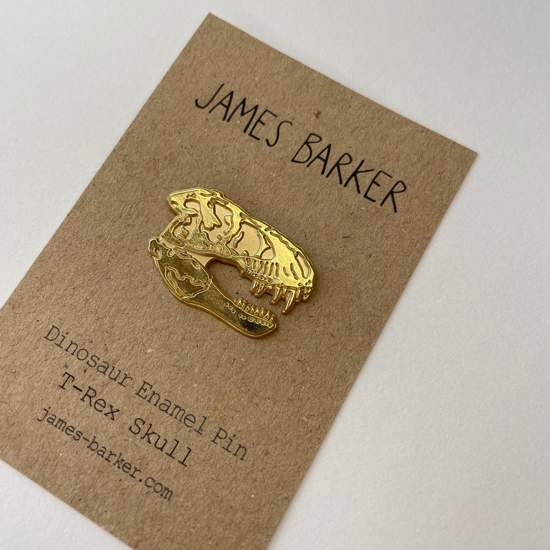 T Rex Skull Enamel Pin, Dinosaur Pin, Dino Brooch, Tyrannosaurus Rex ...