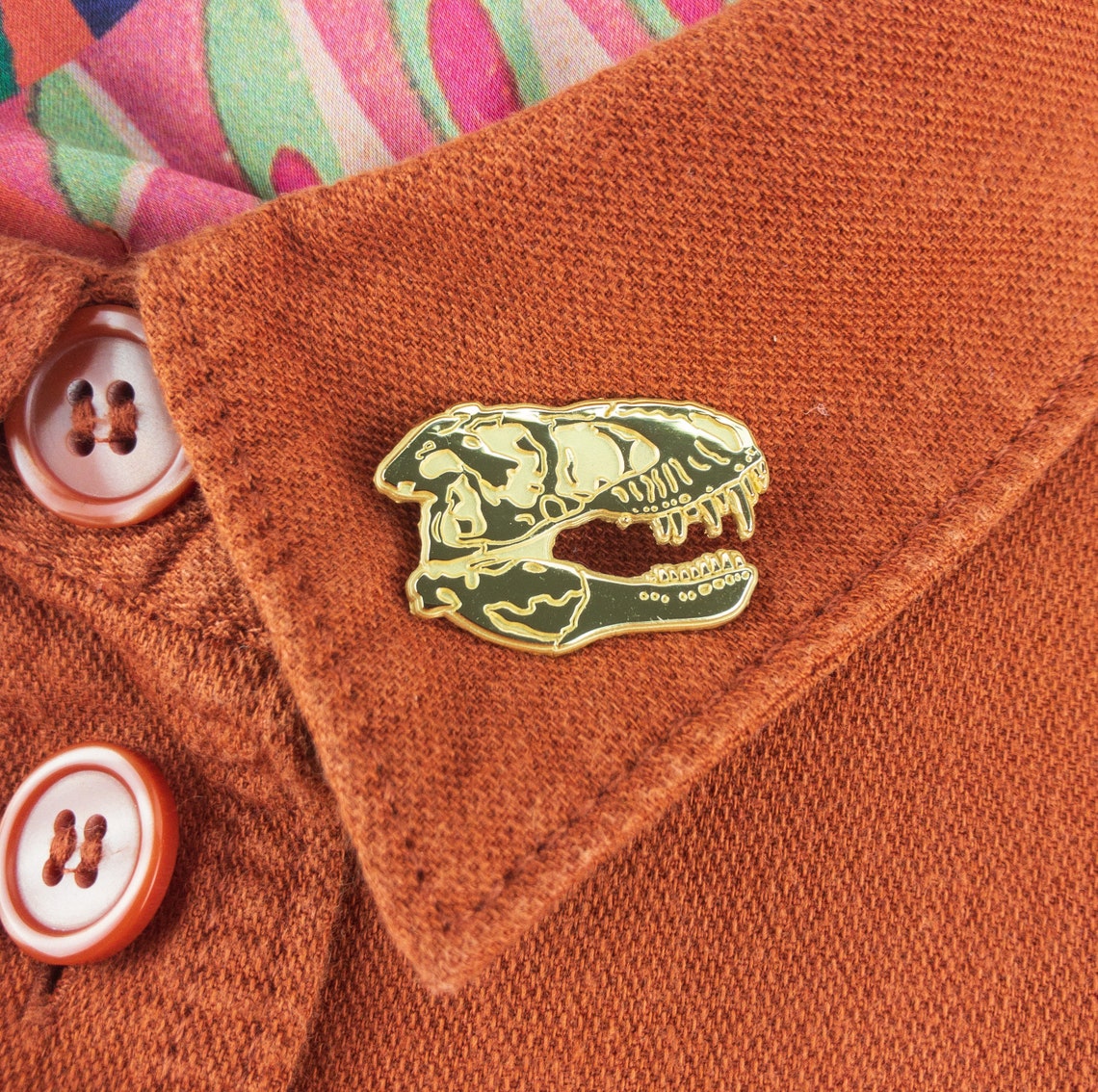 T Rex Skull Enamel Pin Dinosaur Pin Dino Brooch - Etsy UK