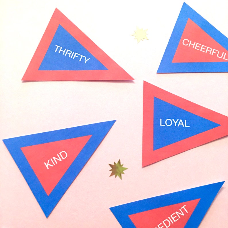 Printable Eagle Scout Laws / Boy Scout Laws Triangle Flag | Etsy