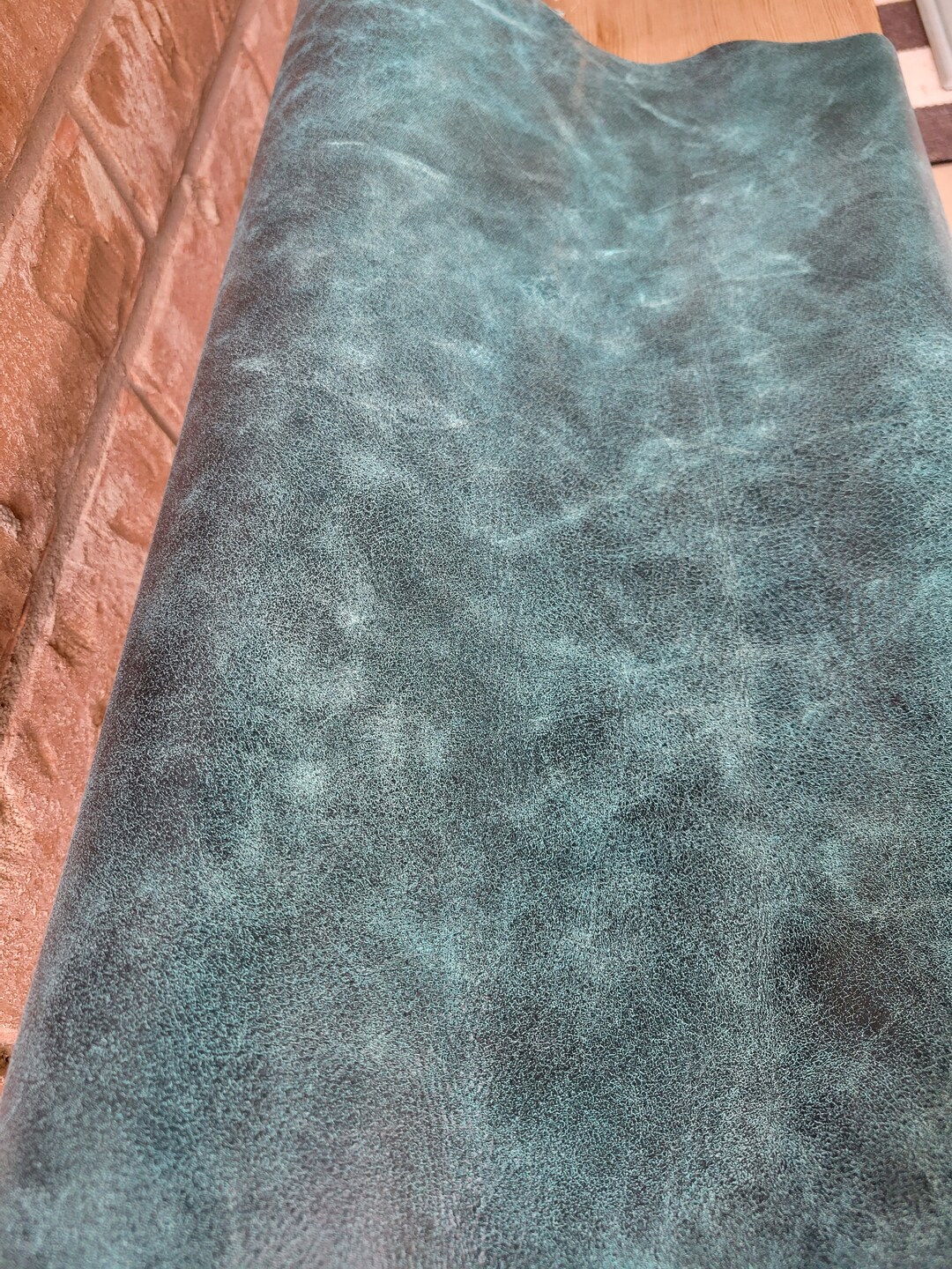 PICK YOUR SIZE: Dark Teal Distressed Sedona Leather - Etsy