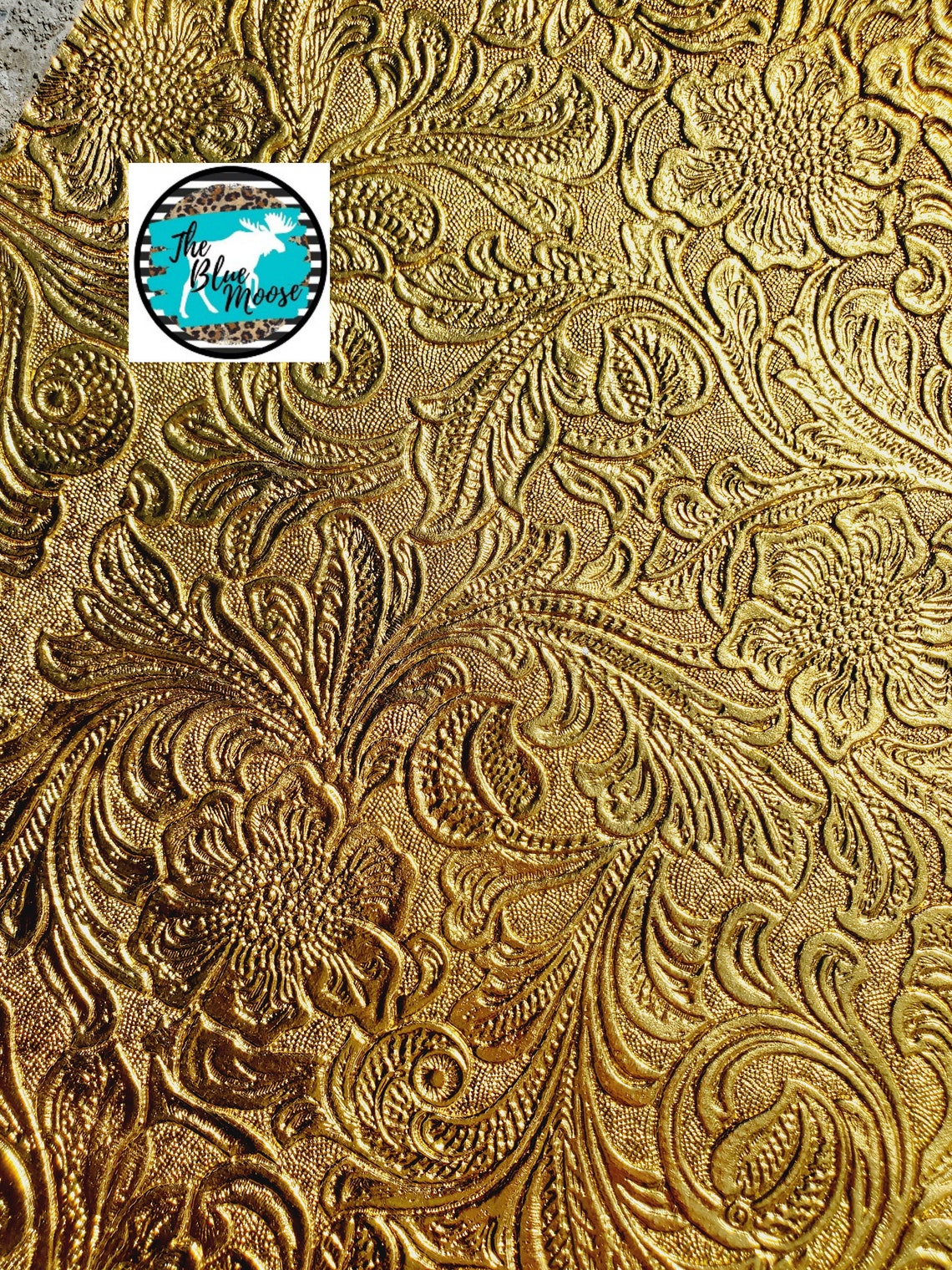 NEW 8x11 Metallic Gold Leaf Western Floral Embossed Tooled | Etsy