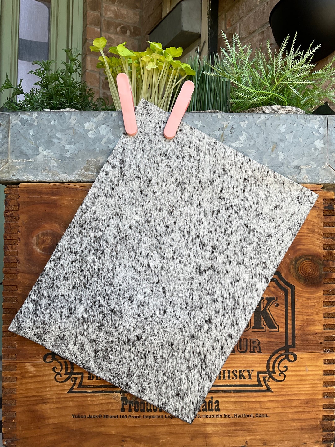 BC19 / 8.5x11 Black and White Hair on Hide Cowhide Leather Sheet for ...