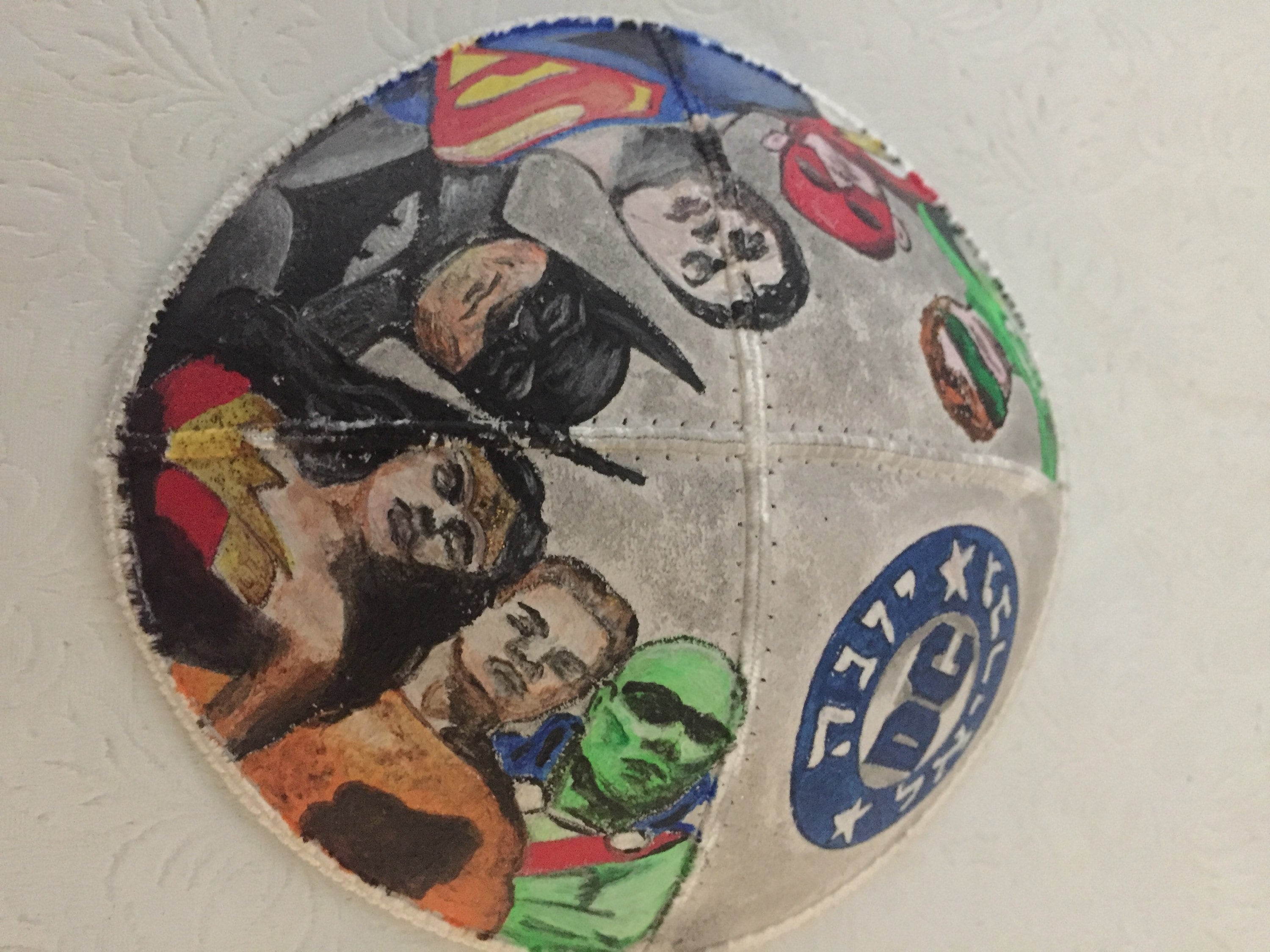 Custom Made Hand Painted Suede Kippah - Full Picture Designs - Etsy