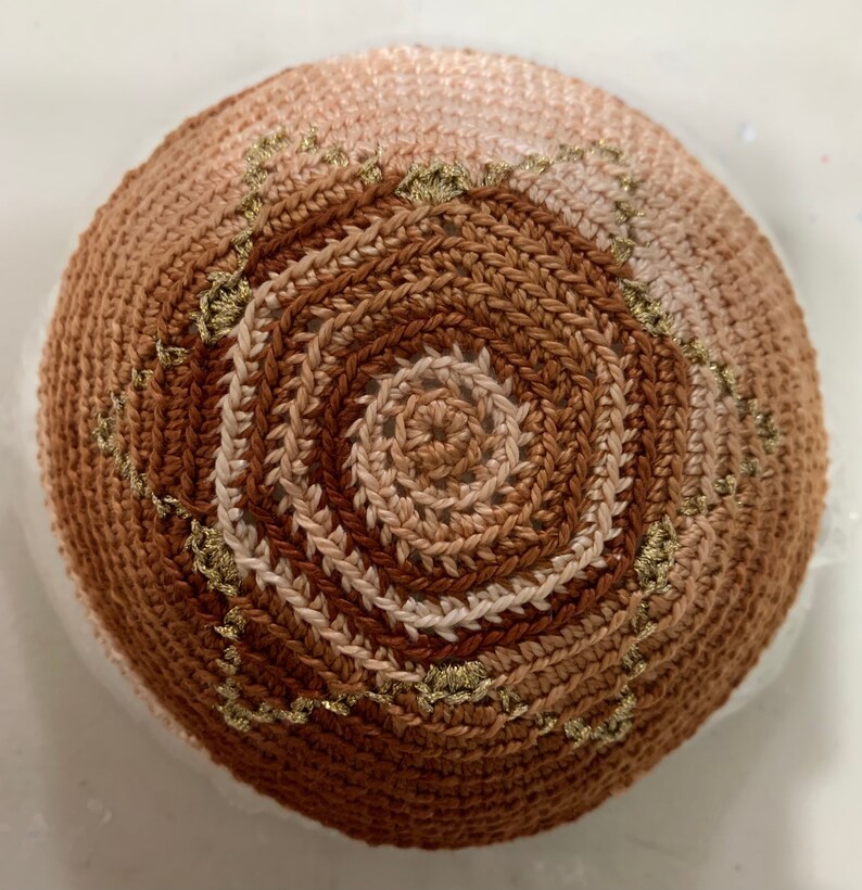 Hand Made Tie Dye Crochet Kippah, Star of David Crochet Kippah, Custom ...