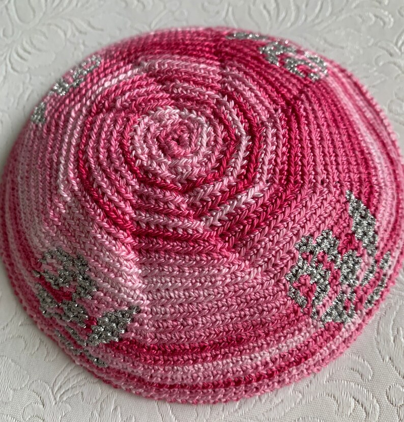 Hand Made Tie Dye Crochet Kippah, Star of David Crochet Kippah, Custom ...
